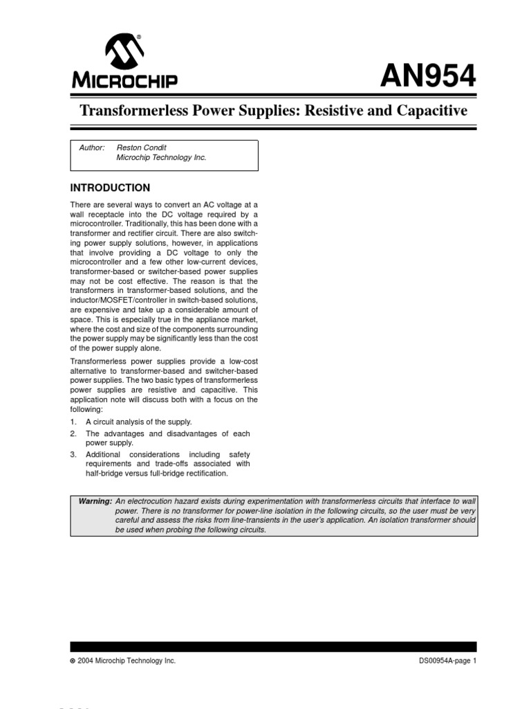 Transformerless Powersupplies | PDF | Power Supply | Rectifier