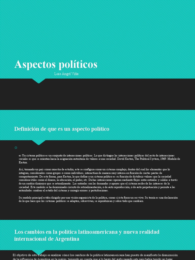 Aspectos Políticos Luis Angel Viña | PDF | Política | Gobierno
