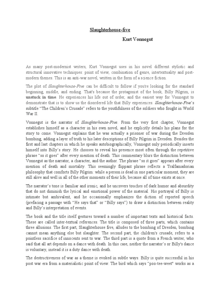 Slaughterhouse-Five Kurt Vonnegut | PDF | Kurt Vonnegut | Books