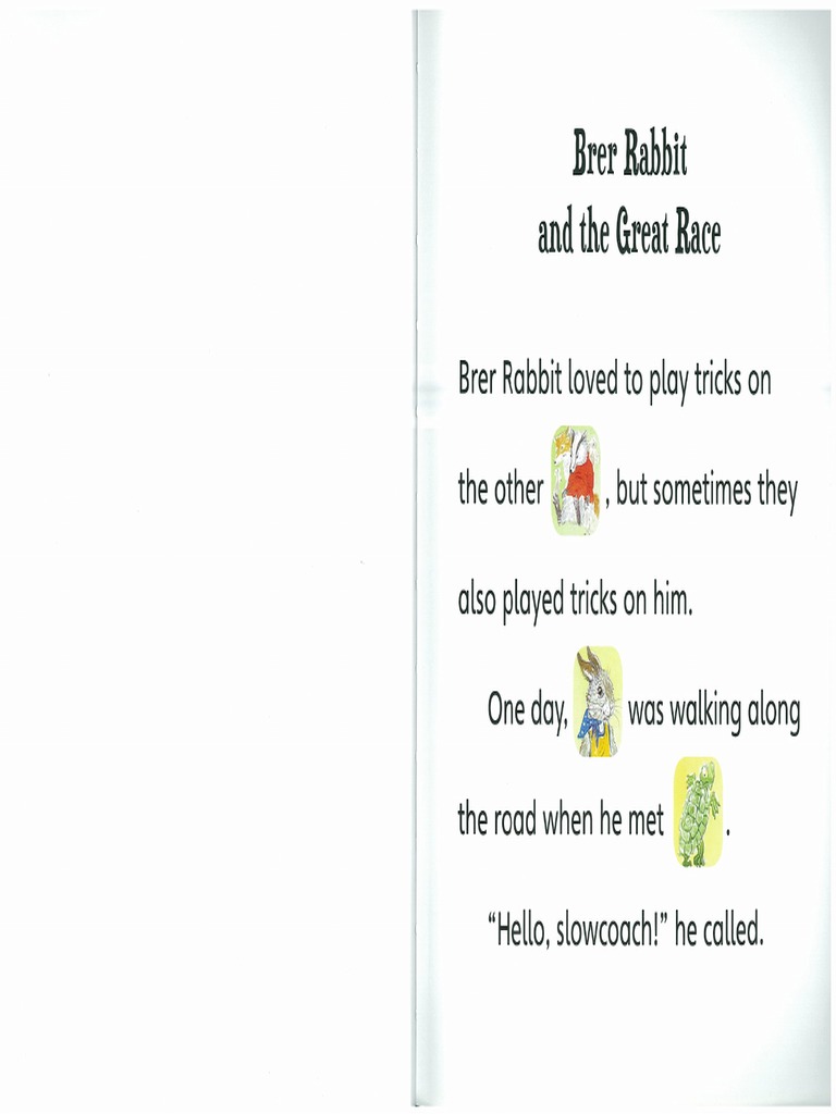 Brer Rabbit and The Great Race | PDF