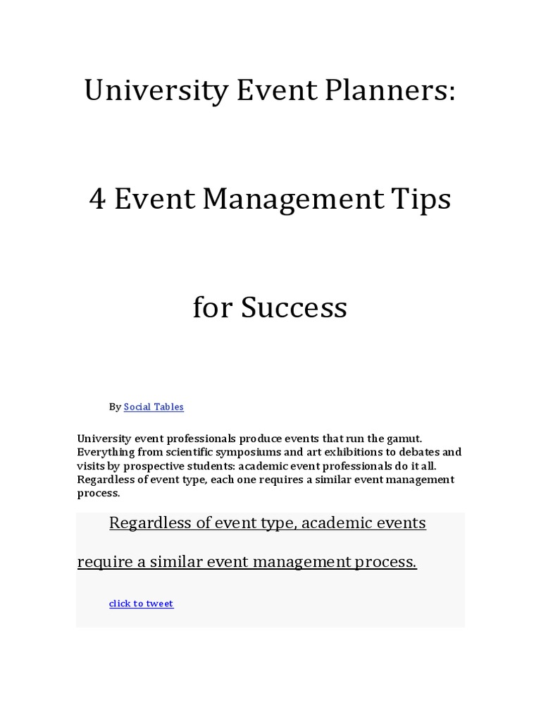 University Event Planners:: Regardless of Event Type, Academic Events ...