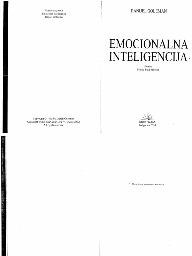 Emocionalna Inteligencija | PDF
