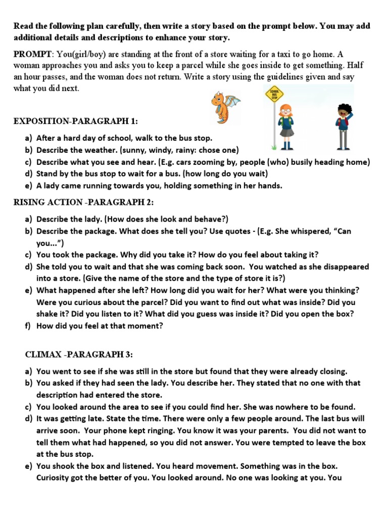 Narrative Descriptive - Write A Story Story | PDF