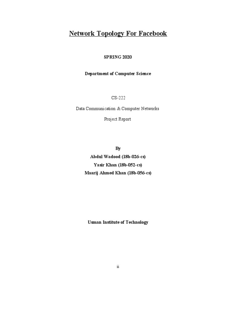 Report Format | PDF | Network Topology | Computer Network
