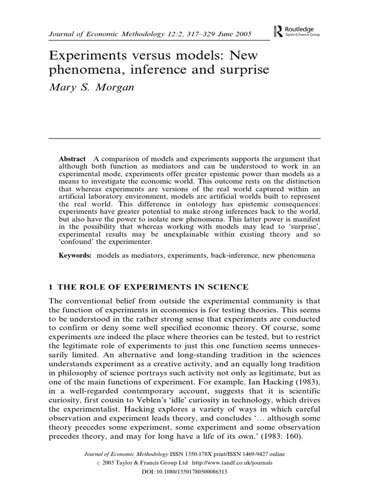 Morgan Models and Experiments 2005 | PDF | Experiment | Conceptual Model
