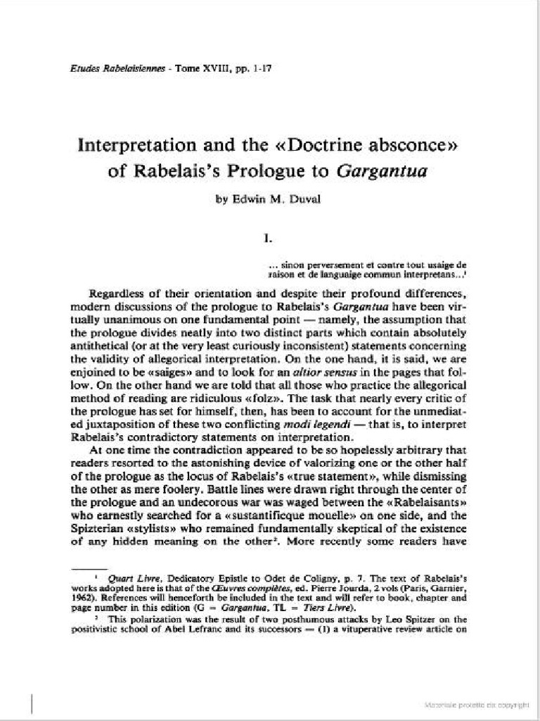 Doctrine Absconce Rabelais | PDF | Homer
