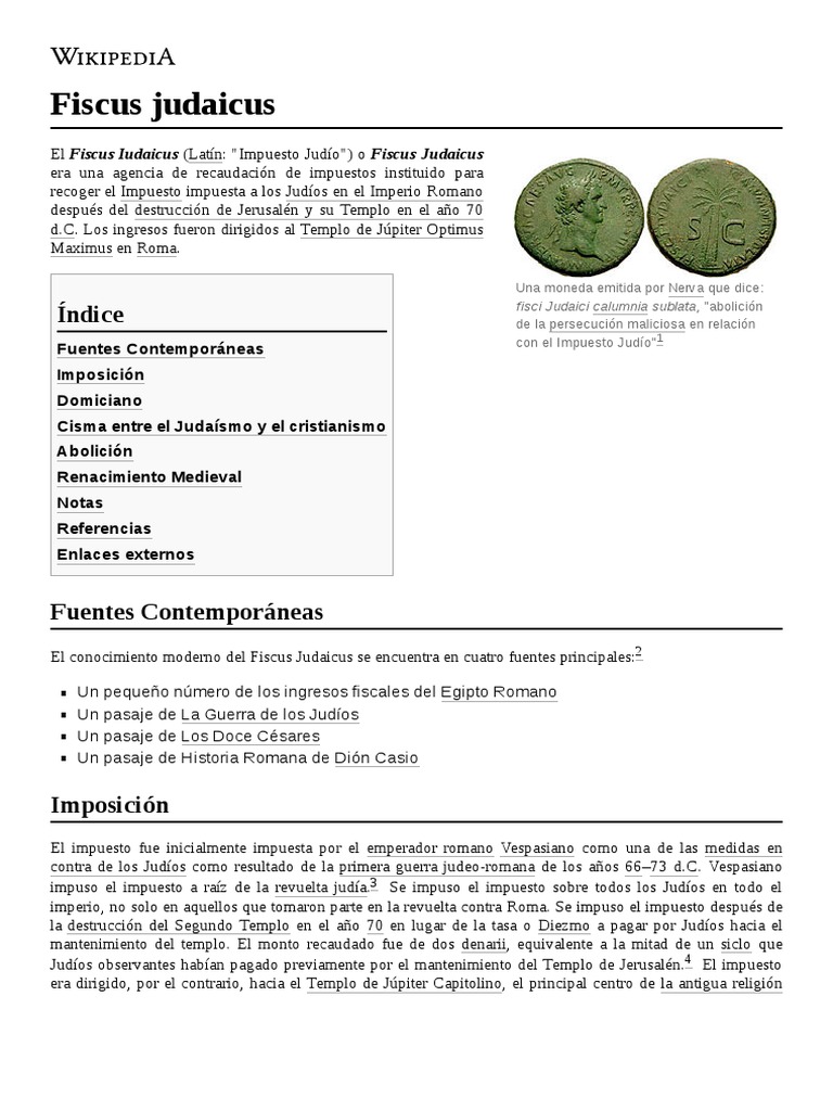 Fiscus Judaicus | PDF | Judios y judaísmo | Religiones mediterráneas ...