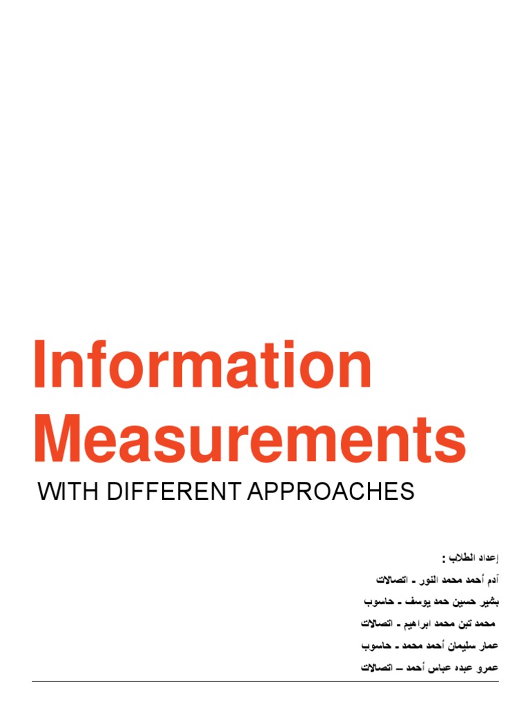 Information Measurements | Download Free PDF | Information ...
