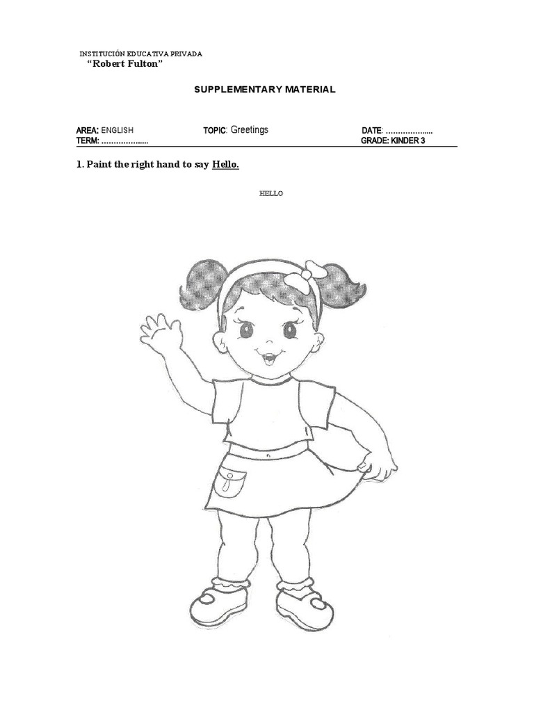 TOPIC 01 - Hello:Good Bye | PDF