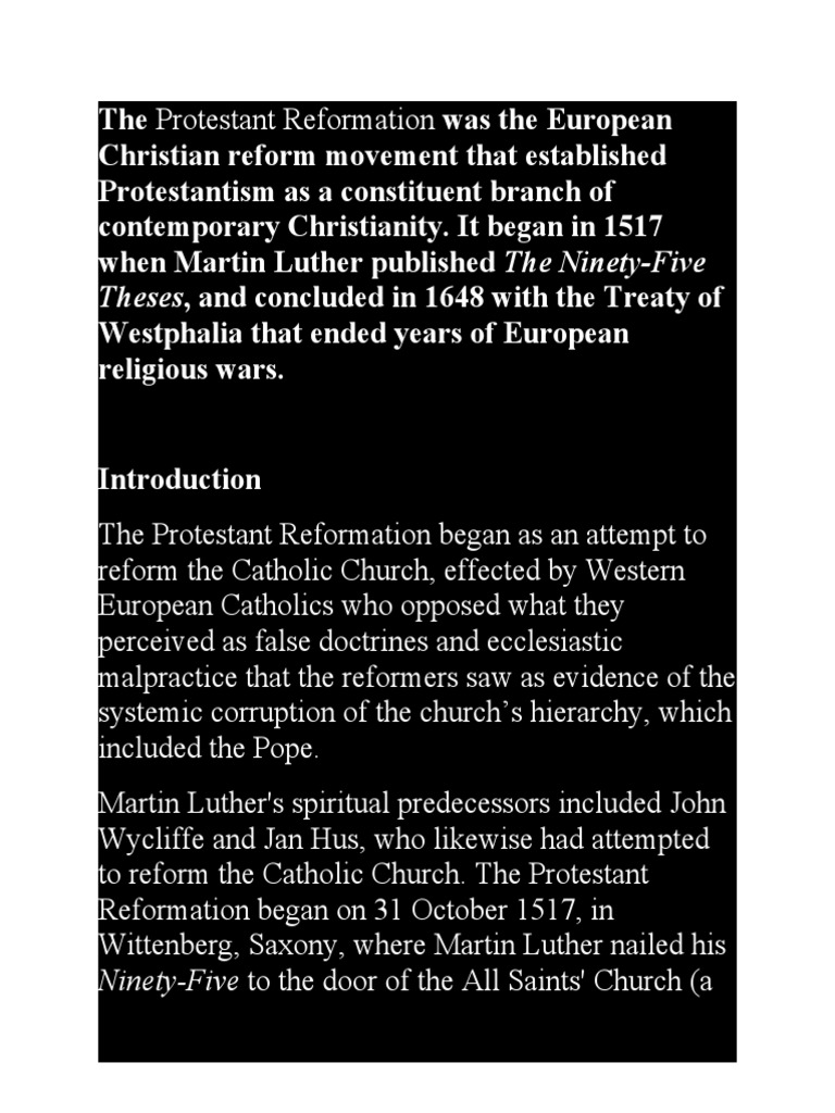 Theses, and Concluded in 1648 With The Treaty Of: Ninety-Five To The ...