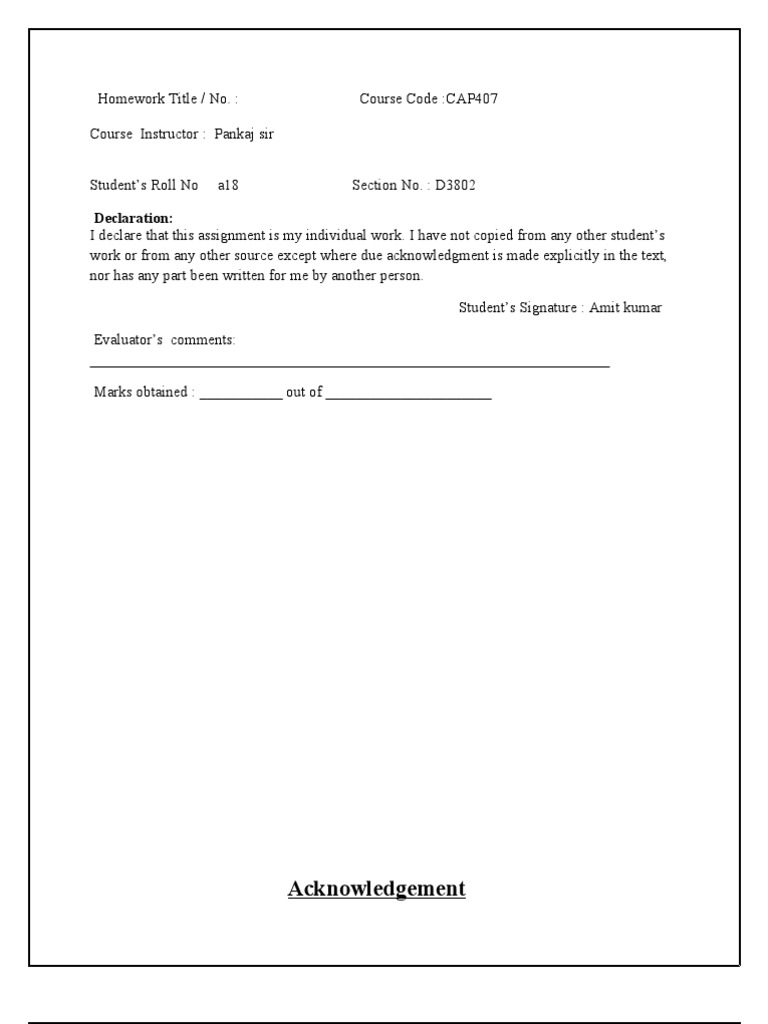 Acknowledgement | PDF | J Query | Computer Programming