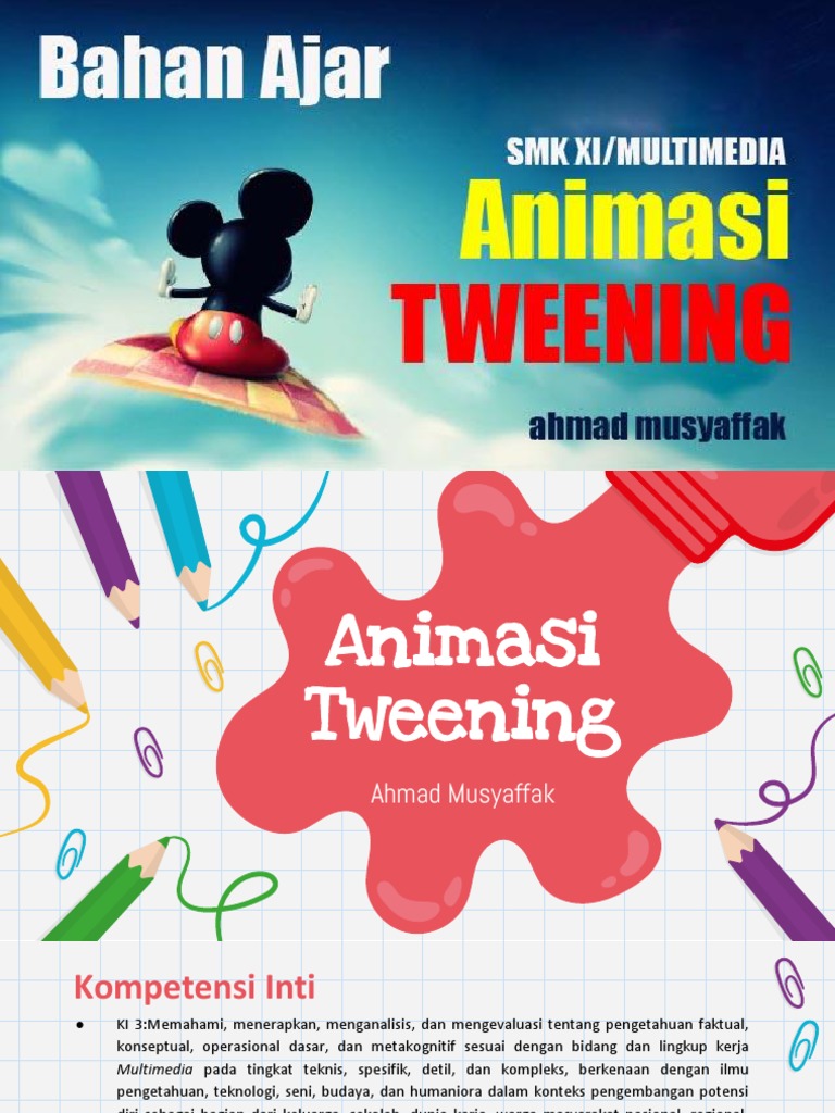 Bahan Ajar Animasi Tweening | PDF