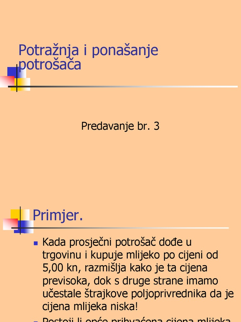 P-3 Potraznja I Ponasanje Potrosaca | PDF