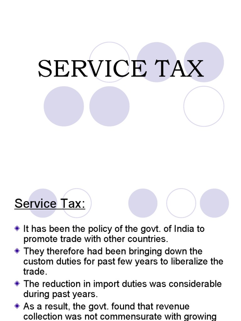 Analysis of Key Aspects of India's Service Tax and Central Sales Tax ...