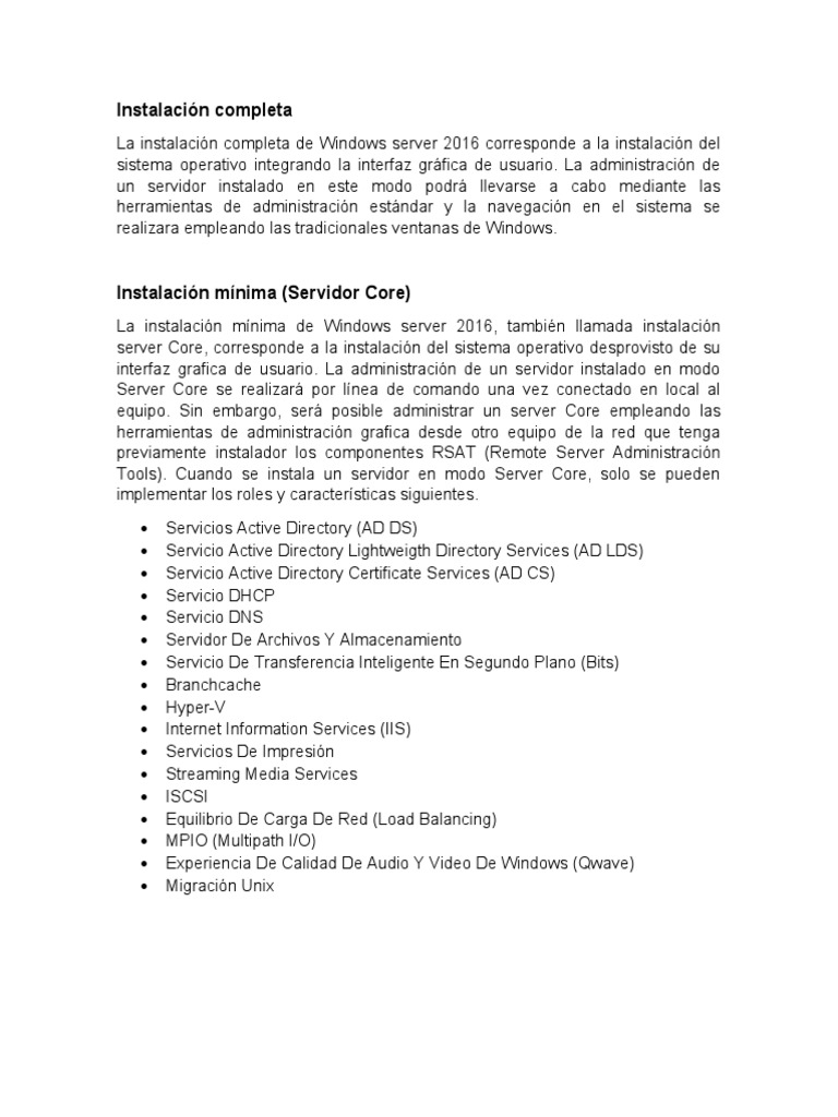 Instalacion y Configuracion AD Windows Server 2016 | PDF | Dirección IP | Directorio Activo