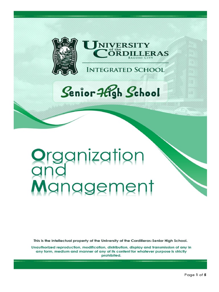 MODULE 4 - Org Man: Organization and Management Grade Level/Section ...