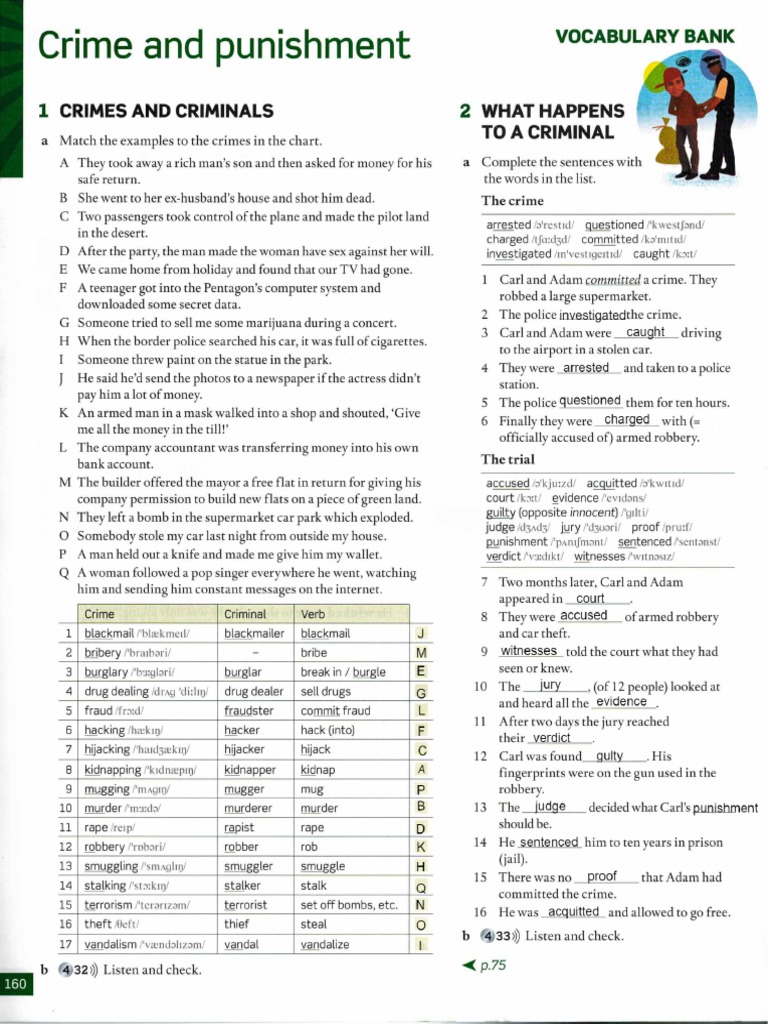Crime and Punishment: Vocabulary Bank | PDF | Burglary | Robbery