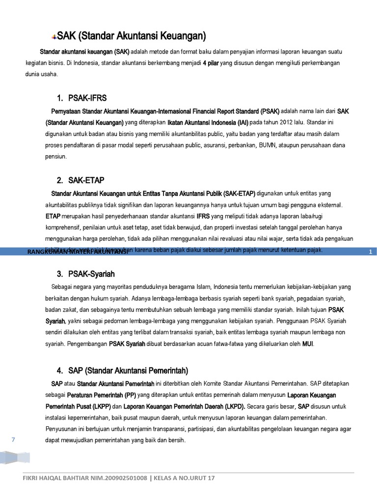 SAK (Standar Akuntansi Keuangan) : 1. Psak-Ifrs | PDF | Bisnis ...