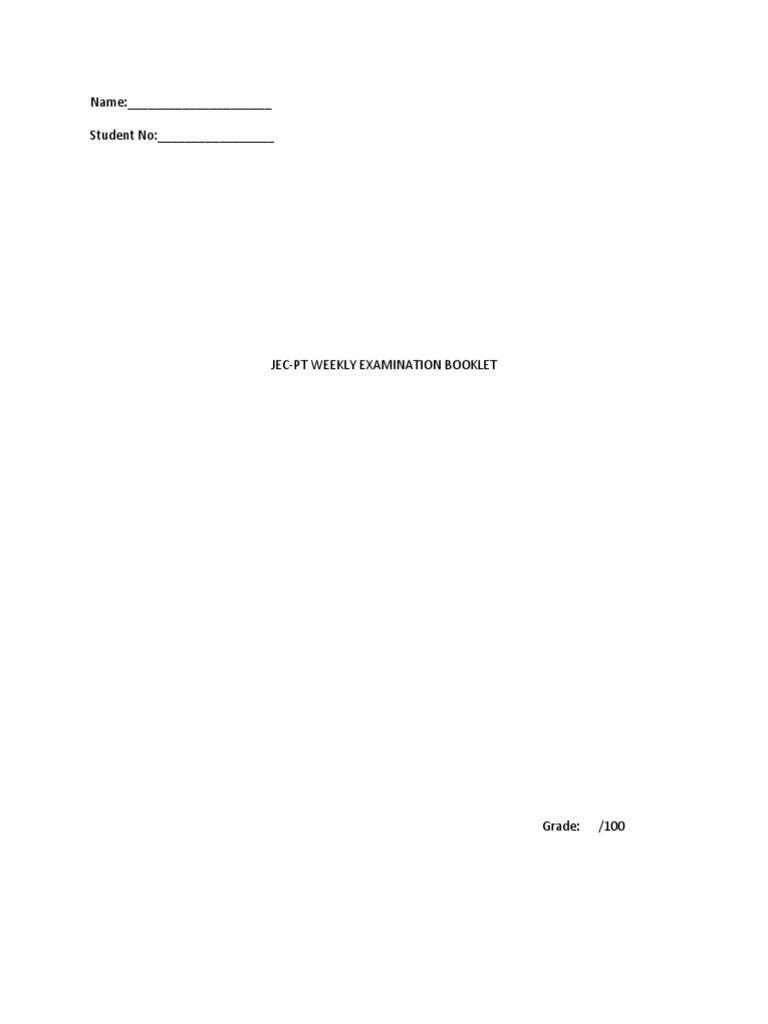 Examination Cover Page | PDF