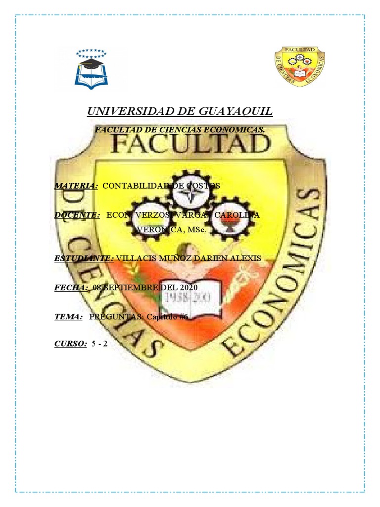 Deber #1. CAP 6 | PDF | Inventario | Costo