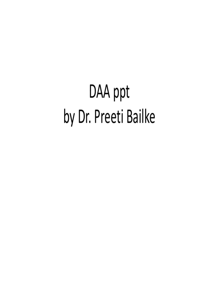DAA PPT DAA PPT by Dr. Preeti Bailke | Download Free PDF | Time ...