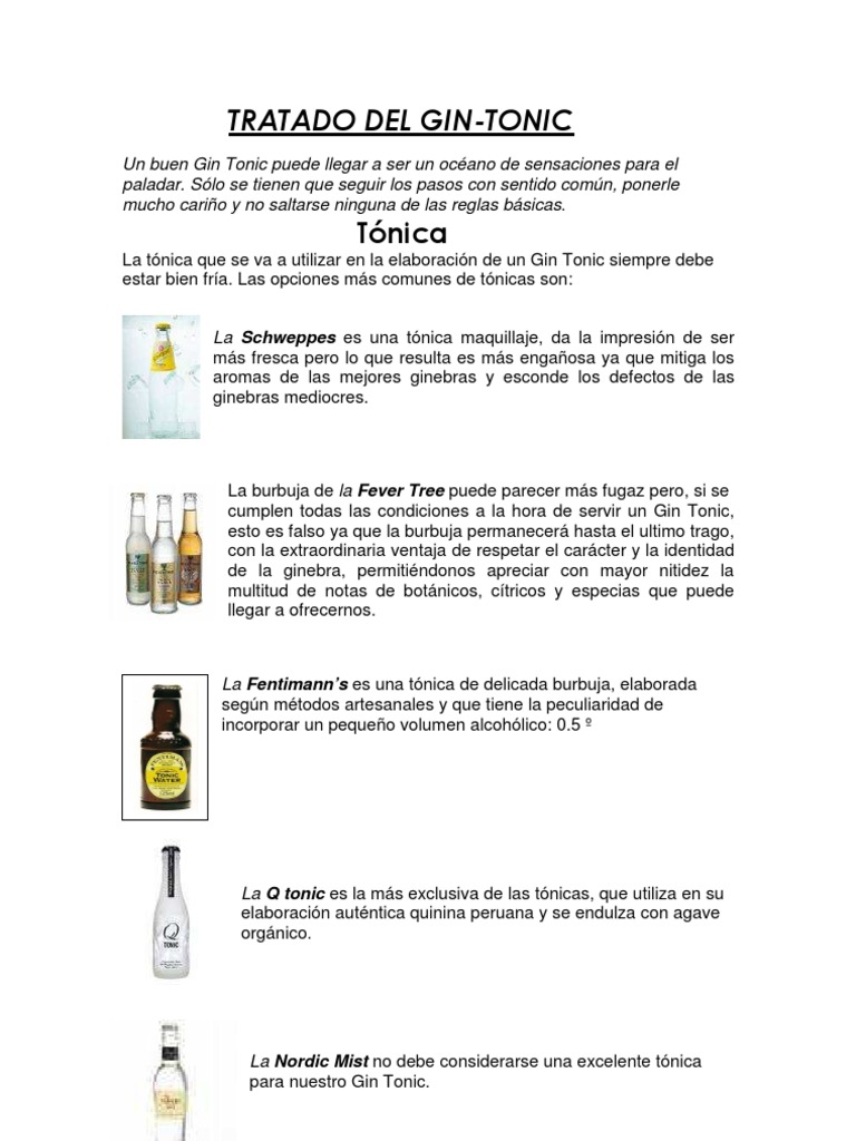 Tratado Del Gin Tonic | PDF | Ginebra | Dióxido de carbono