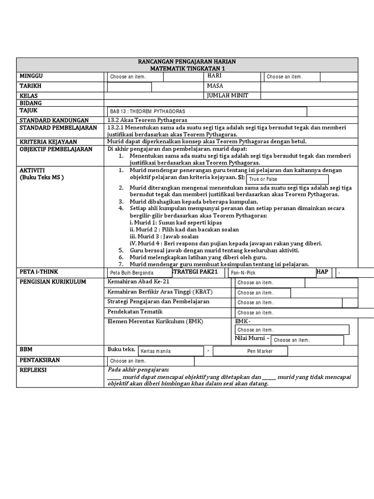 13.2 Akas Teorem Pythagoras | PDF