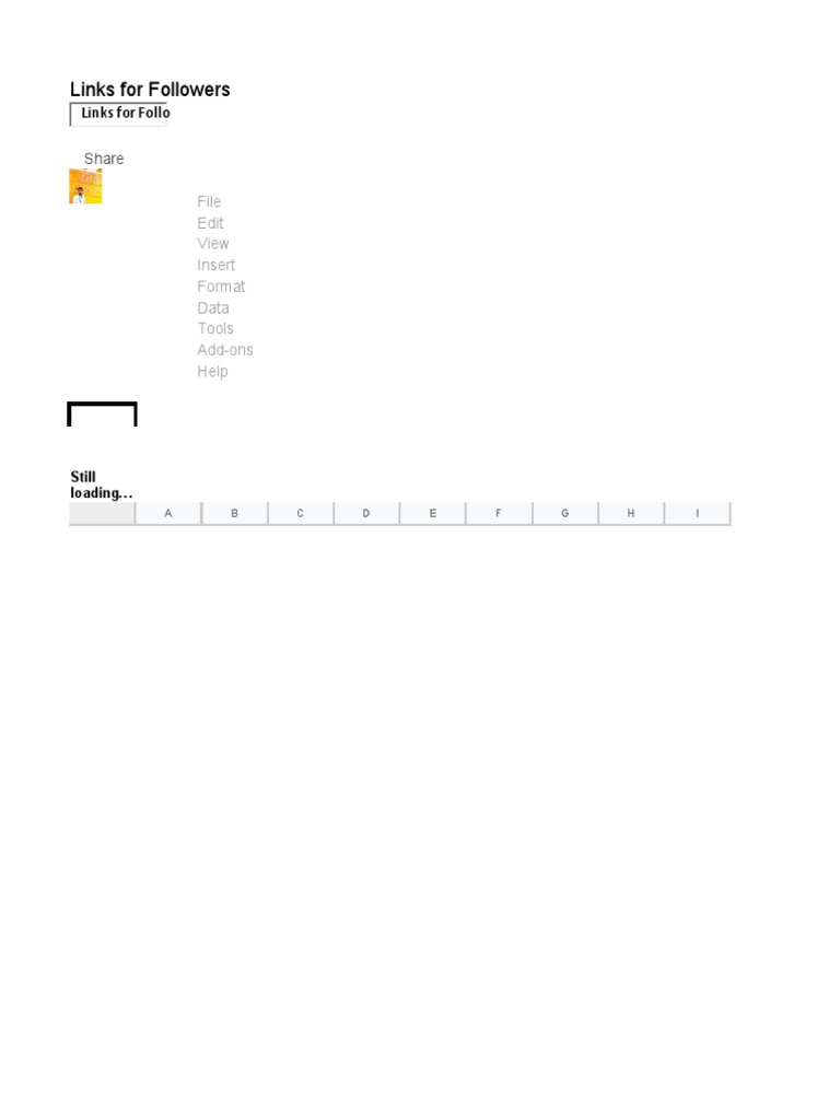 Links For Followers: File Edit View Insert Format Data Tools Add-Ons Help | PDF | Computing ...