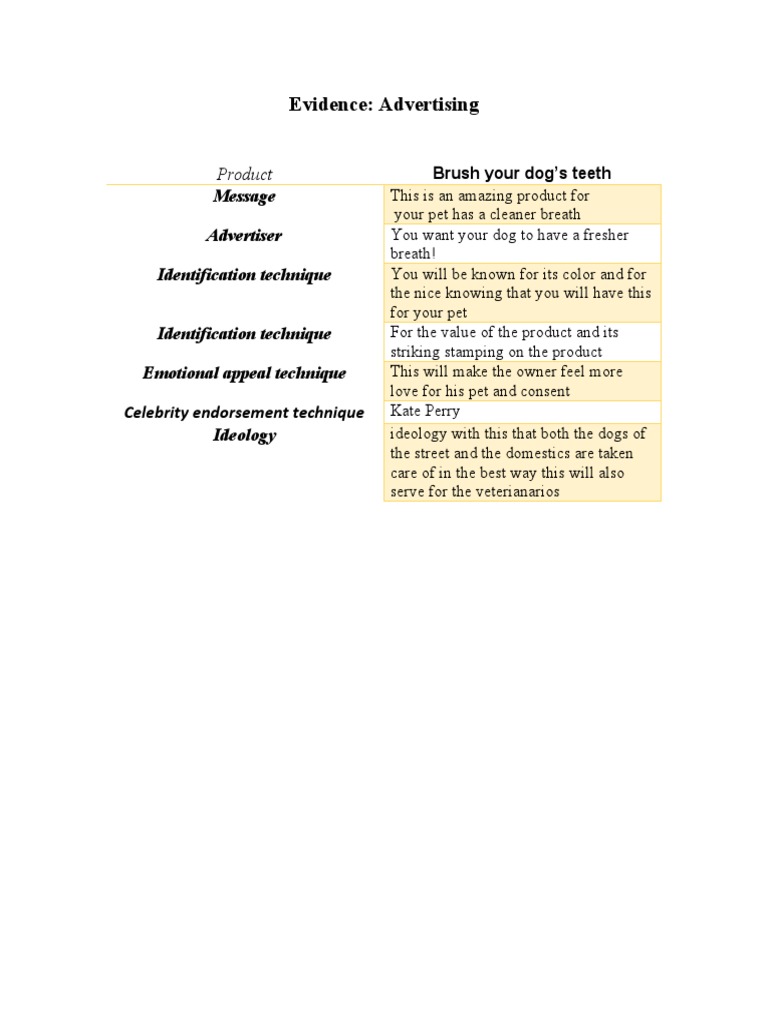 Evidence: Advertising | PDF | Home & Garden