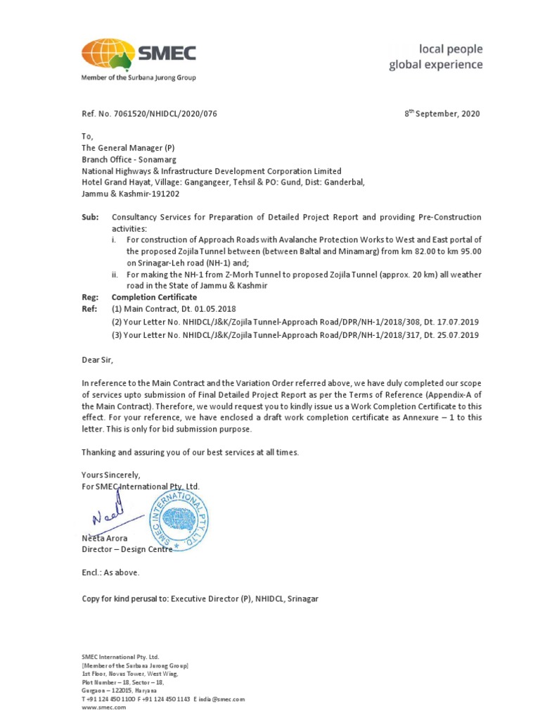 Copy For Kind Perusal To:: SMEC International Pty. LTD | PDF | Tunnel ...