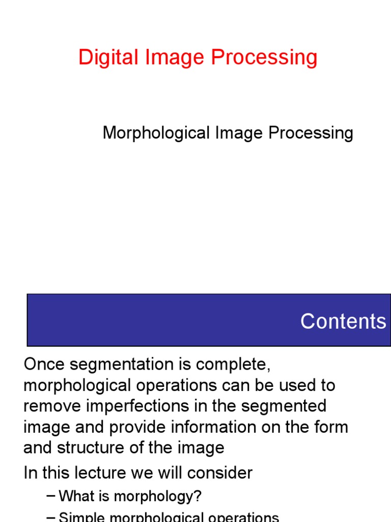 Lecture 12 | PDF | Image Segmentation | Pixel