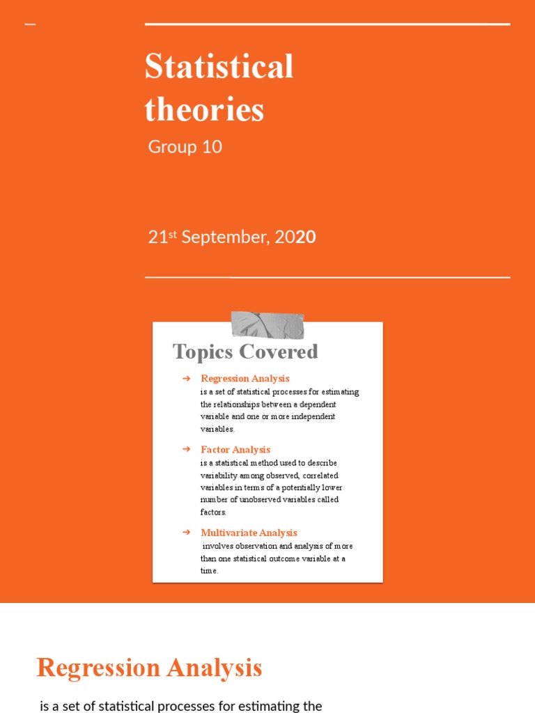 Statistical Theory | PDF | Factor Analysis | Dependent And Independent ...