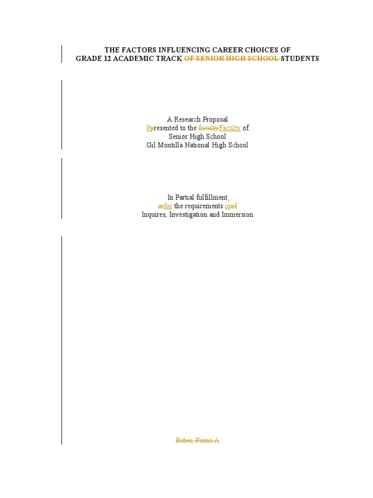 The Factors Influencing Career Choices of Grade 12 Academic Track ...