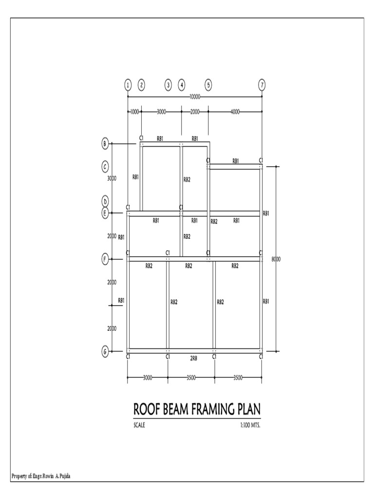 Roof Beam Framing Plan | PDF