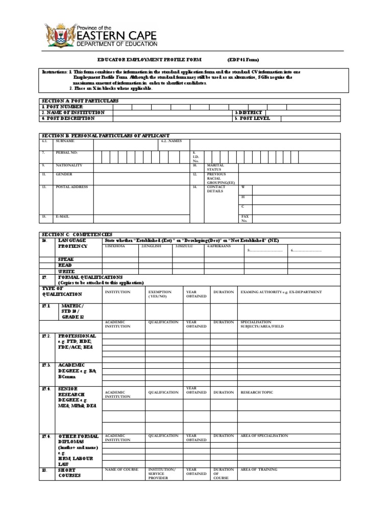 Edp01 Form | PDF | Academic Degree