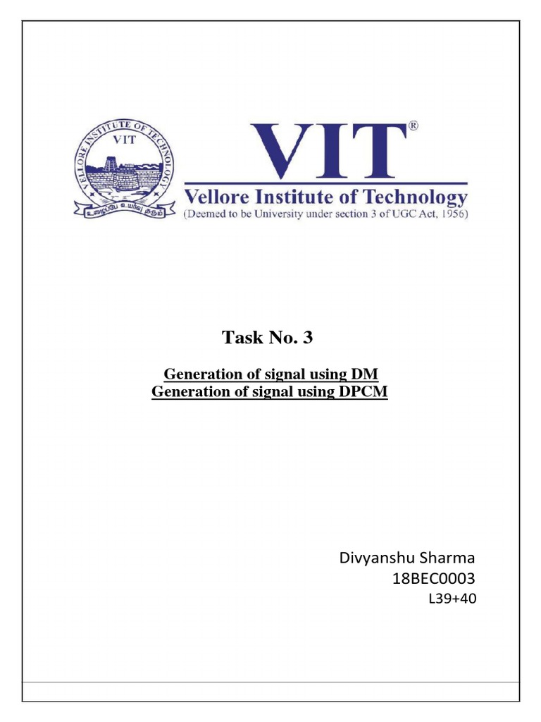 Delta and DPCM Signal Generation in MATLAB | PDF | Sampling (Signal ...