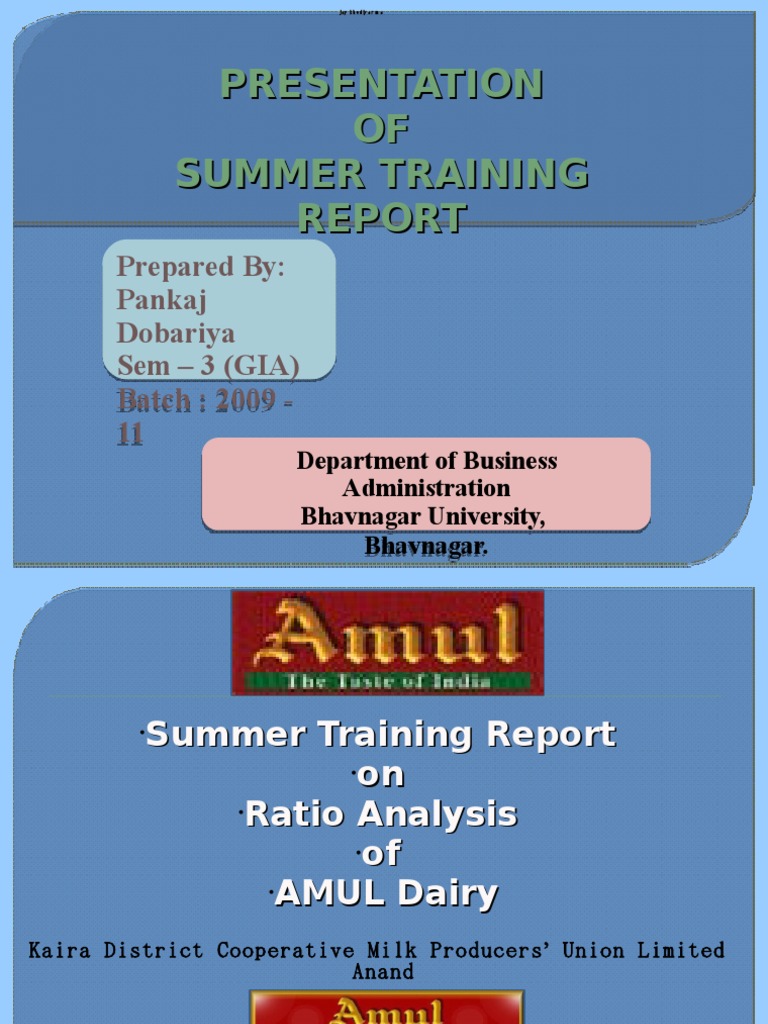amul presentation | Financial Economics | Economies