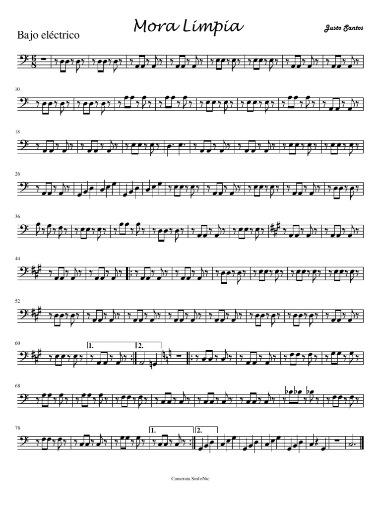 Mora Limpia-Bajo Eléctrico PDF | PDF