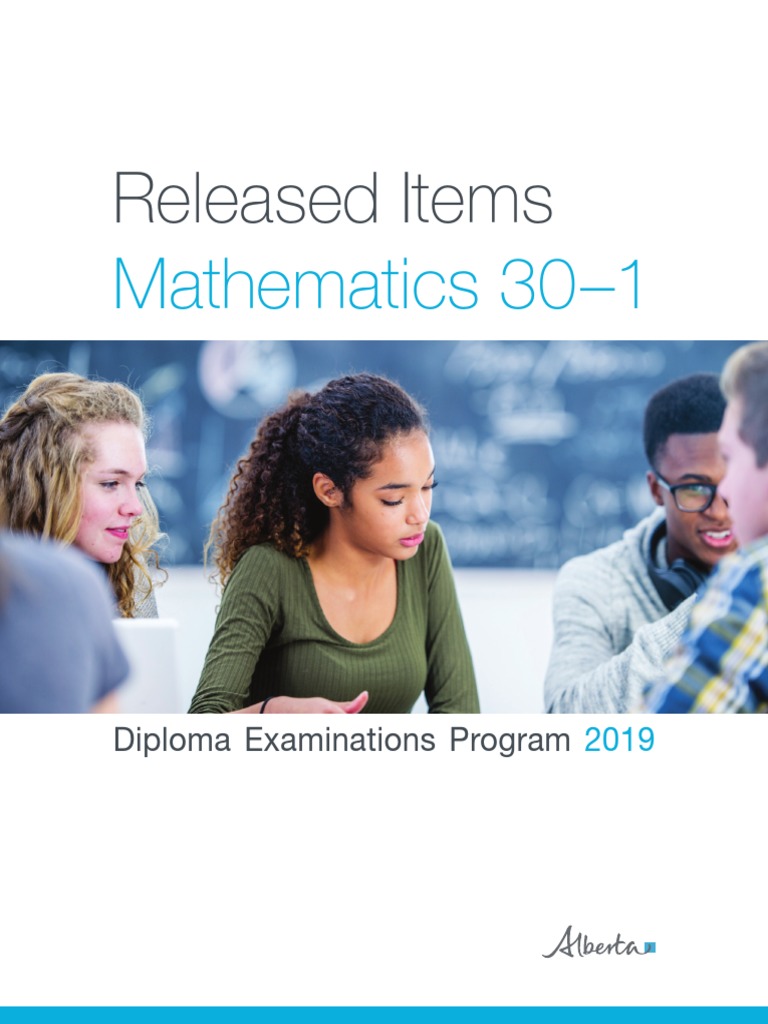 Ed Diploma Exam Math 30 1 Released Items 2019 | PDF | Function ...
