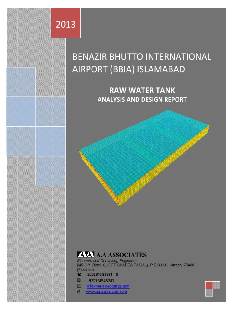 Raw Water Tank Design Report - 2 | PDF | Fibre Reinforced Plastic ...