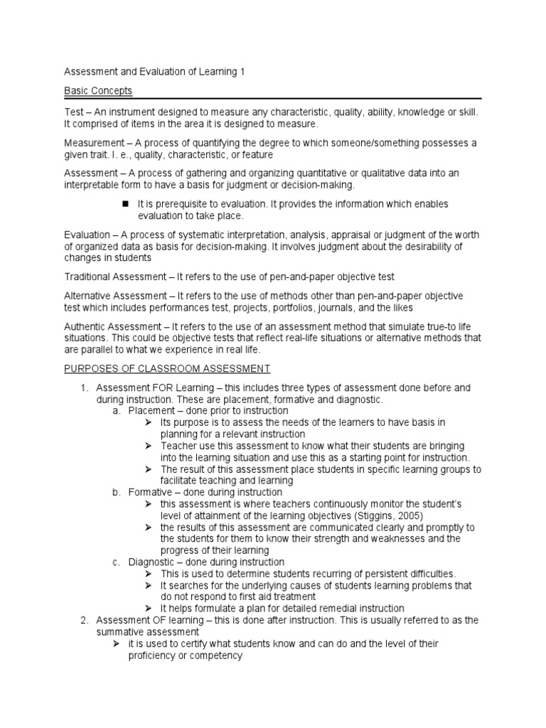Classroom Assessment Essentials | PDF | Educational Assessment | Rubric ...