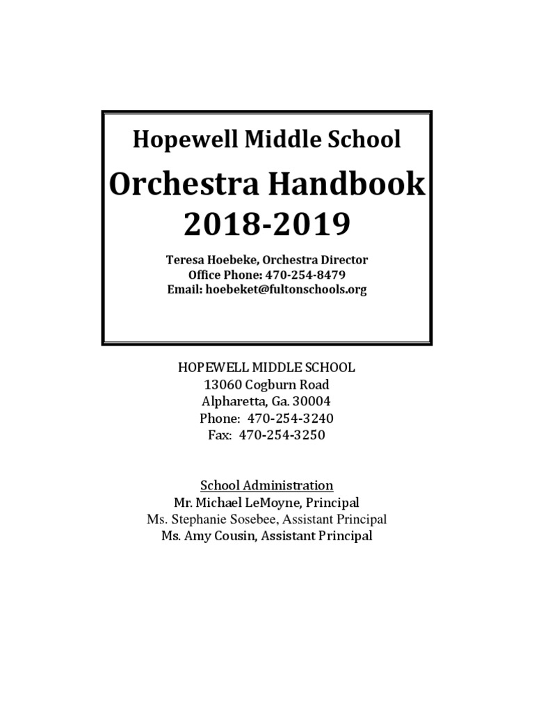 Orchestra Handbook PDF | PDF | Cello | Double Bass