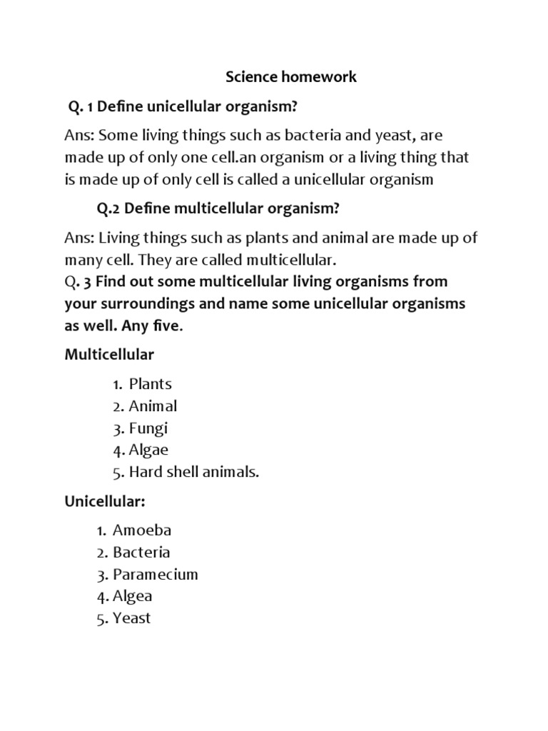 7.science Homework 3 For 03-05-20 | PDF