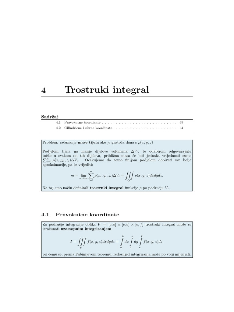 Trostruki Integrali | PDF