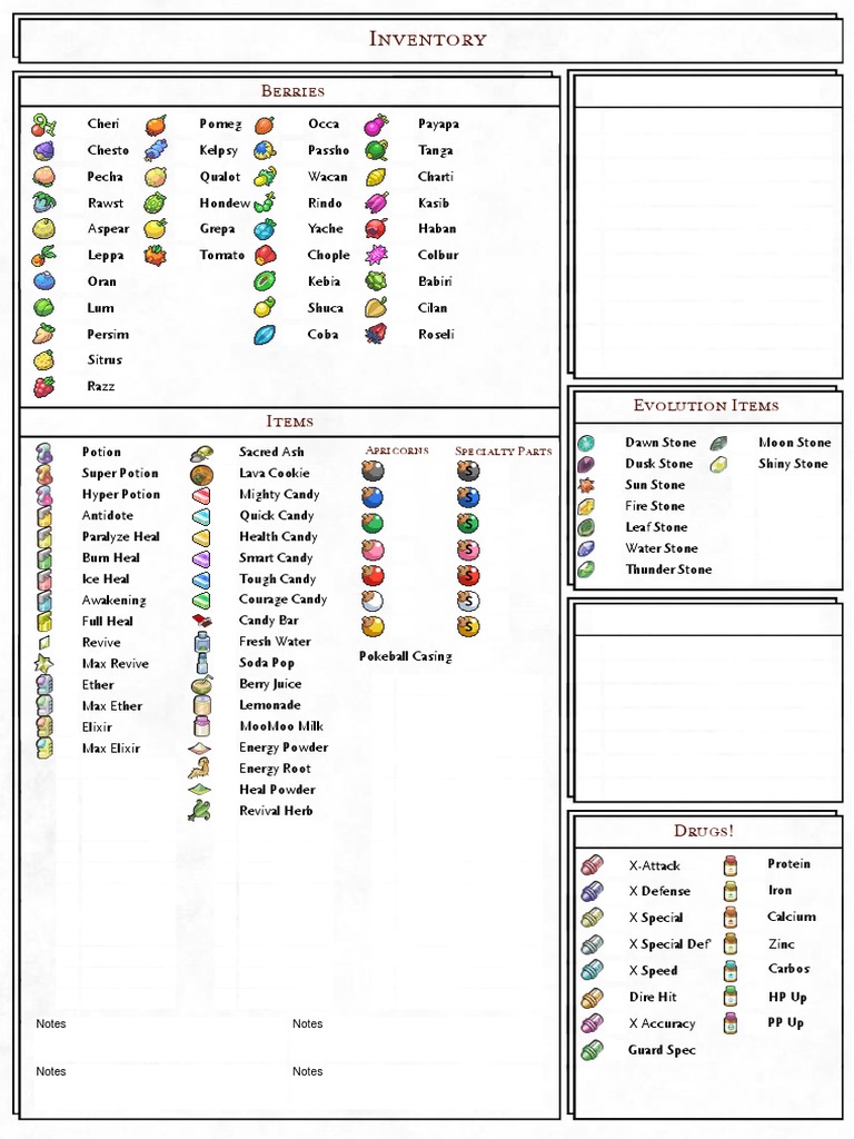 Trainer Sheet Fillable - Inventory | PDF | Food And Drink | Foods