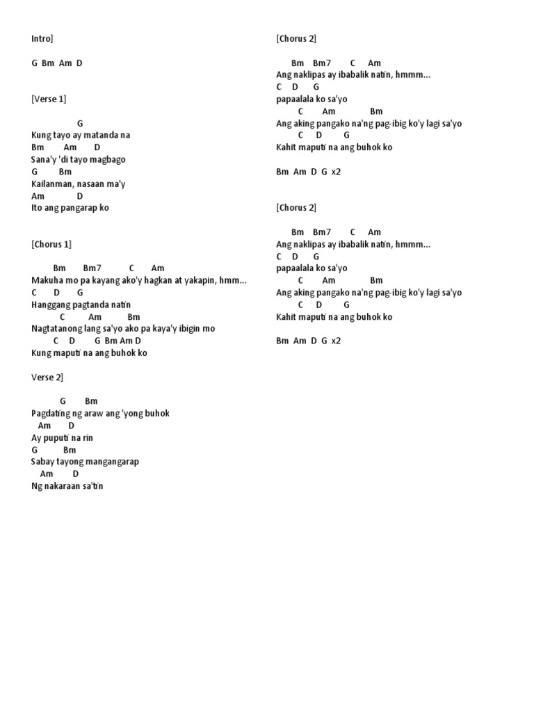 Kahit Maputi Na Ang Buhok Ko | PDF