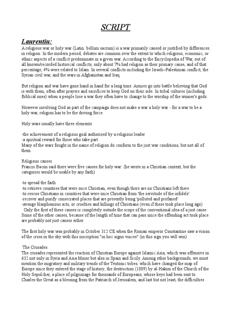 Script: Laurentiu | PDF | Crusades | Eastern Orthodox Church