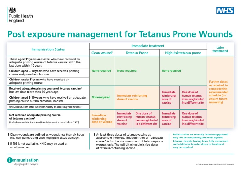 Tetanus Quick Guide | PDF | Vaccines | Public Health