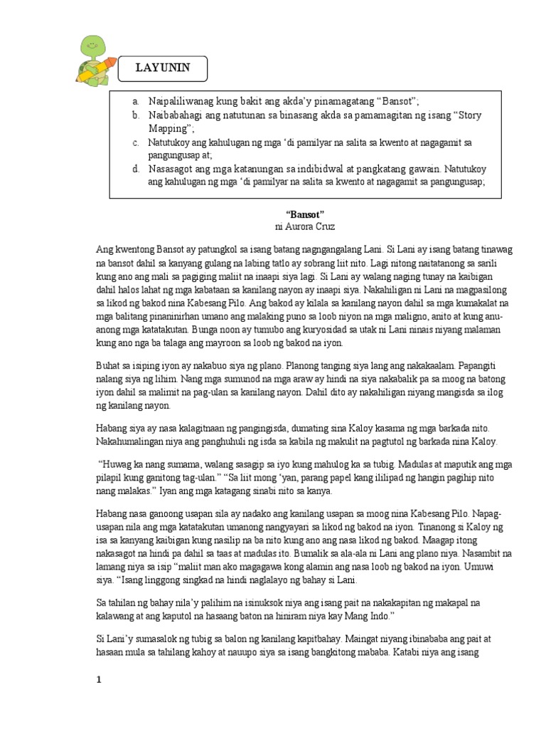 Bansot (Pagsusuri) | PDF