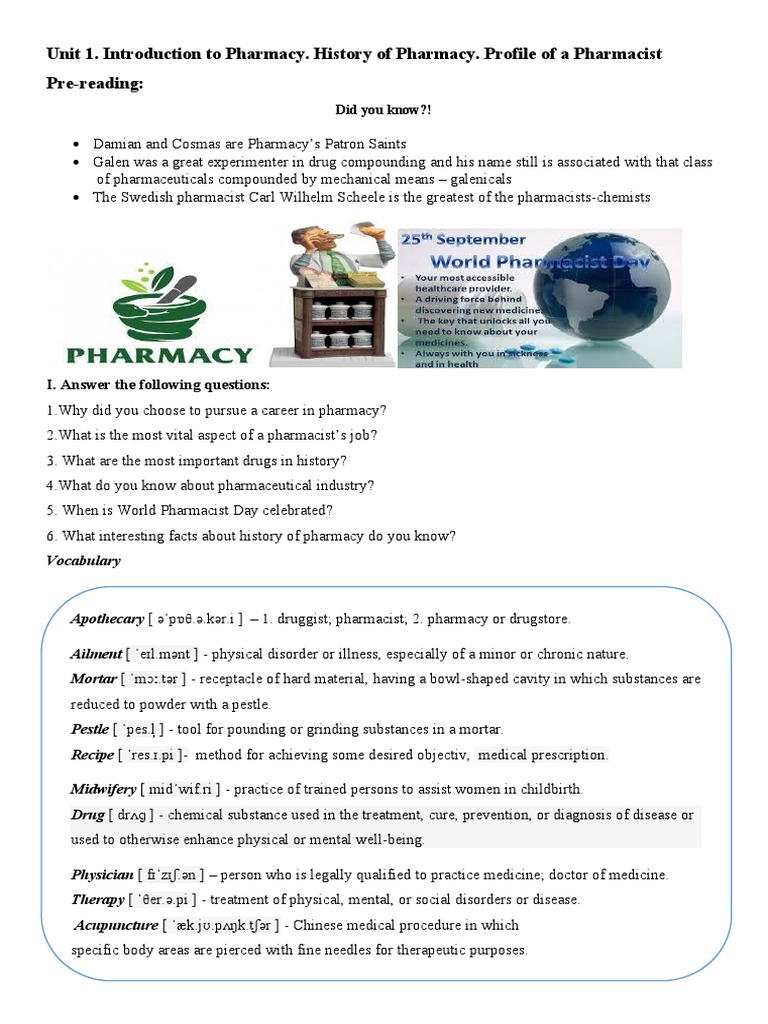 History of Pharmacy and Pharmacists | PDF | Pharmacy | Medical Prescription